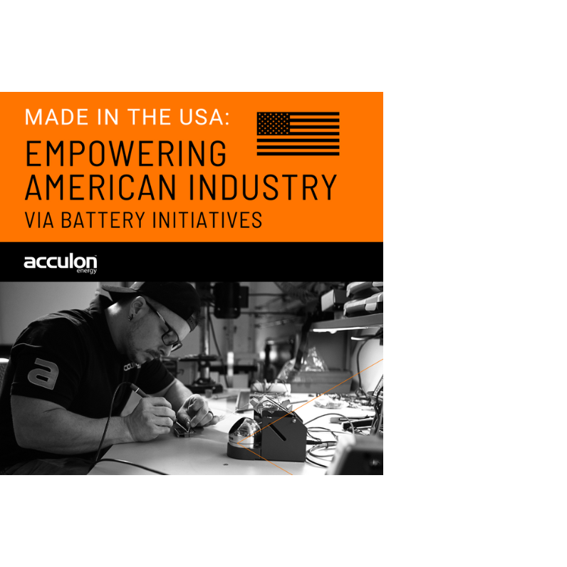 Made in USA: American Battery Initiative | Acculon Energy